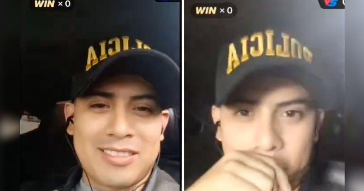 Policía uniformado realiza retos en TikTok Que me den de baja normal