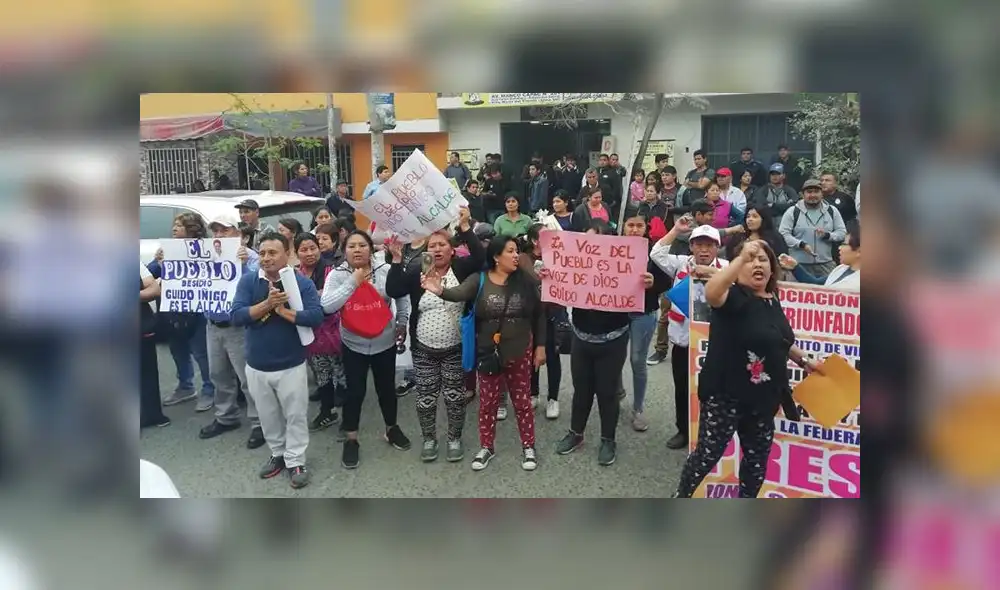 VMT: vecinos exigen que se reconozca a Guido Iñigo como alcalde| VIDEO ...