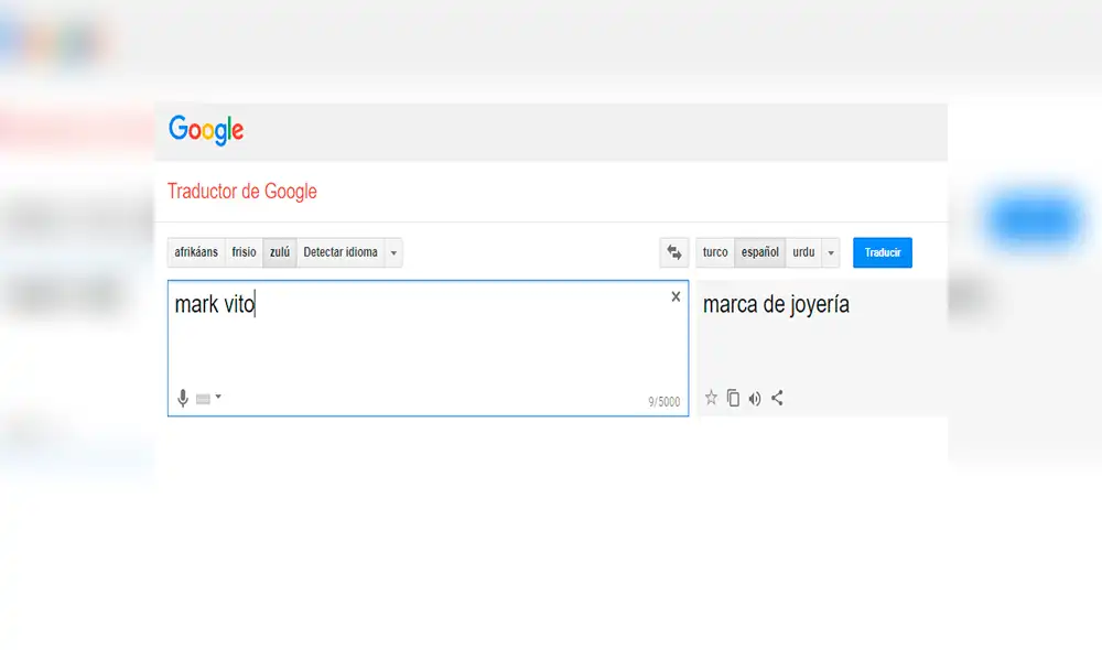 ¿Mark Vito es una marca de joyería? Para Google Translate sí | Google ...