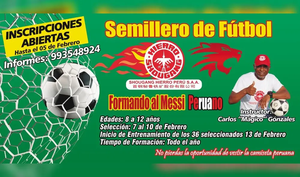 Primer semillero gratuito: “Formando al Messi Peruano” gracias a ...