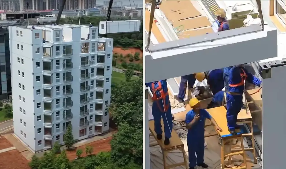 Así fue como China construyó un edificio de 10 pisos en 28 horas ...
