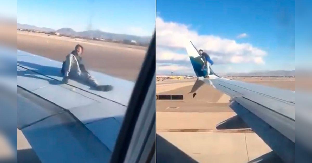 EE.UU.: hombre se subió al ala de un avión a punto de despegar | Mundo ...