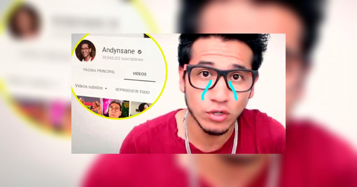 ¿YouTube troleó a Andynsane? Verdad sobre el número de sus suscriptores ...