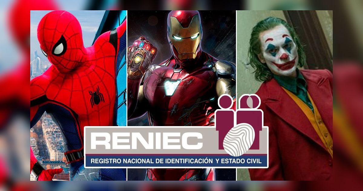 Reniec: nombres raros de peruanos como Iron Man, Spiderman, Joker y ...