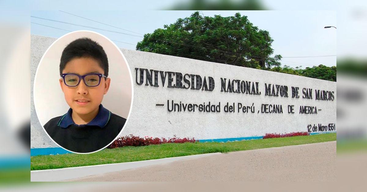 Mathias Ramírez Carranza, de 11 años, ingresó a la Universidad Nacional Mayor de San Marcos ...
