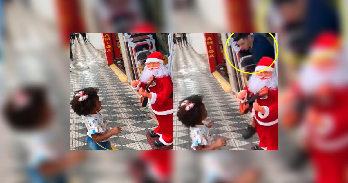 Facebook video viral: Niña bailaba con “Papá Noel” y aparece sujeto para arruinarlo todo | Face ...