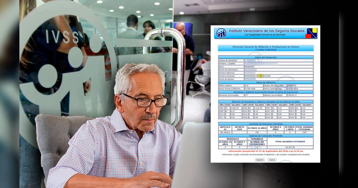 IVSS Cuenta individual 2022: ¿cómo consultar mi cuenta individual en el ...