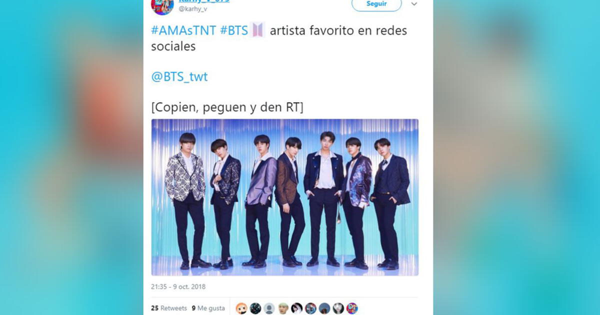 Tnt En Vivo American Music Awards 2018 En Vivo Bts Ganó Premio A