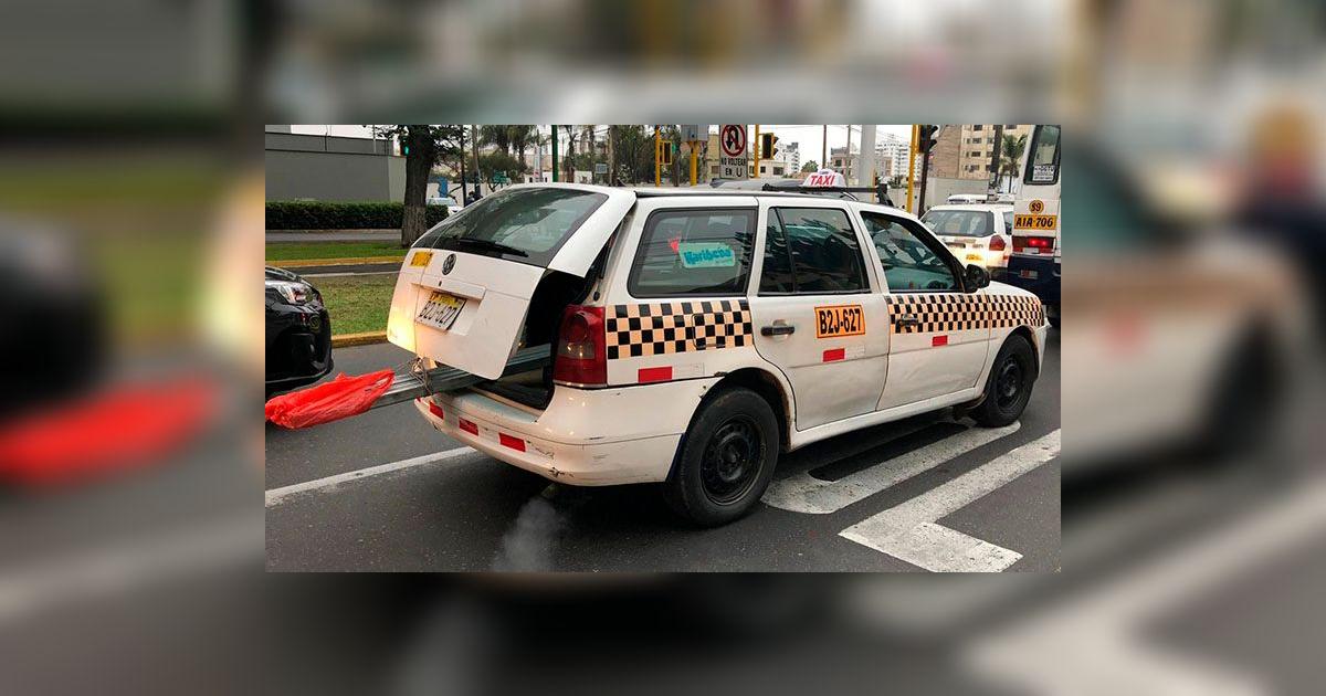 Jesús María: taxi transporta carga que sobrepasa su límite de capacidad ...