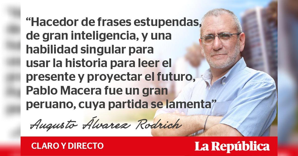 Historiador Pablo Macera (1929-2020) | Augusto Álvarez Rodrich | Claro ...