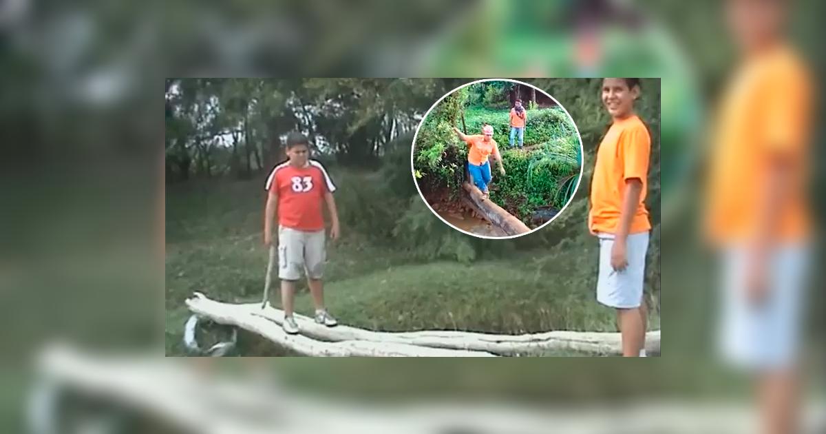 YouTube viral: hombre cruza río y termina recreando la famosa 'caída de ...