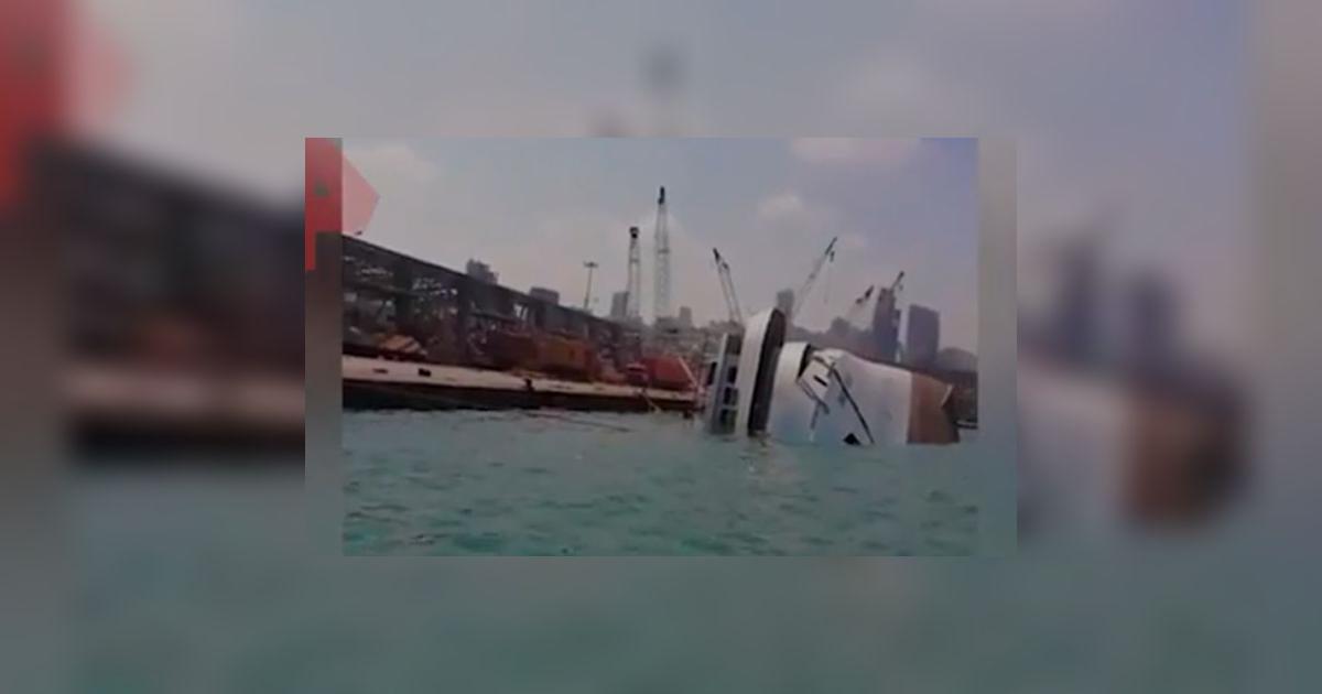 Explosión en Beirut: crucero Orient Queen se hunde en puerto del Líbano ...