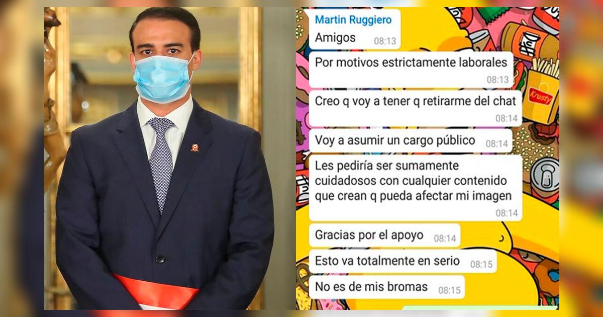 Martín Ruggiero: “Imágenes de supuestas conversaciones mías en un chat ...