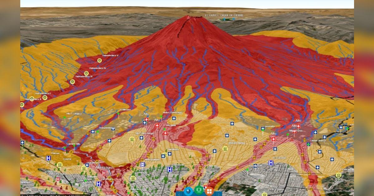 Mapa en 3D de peligros del volcán Misti fue reconocido a nivel mundial ...