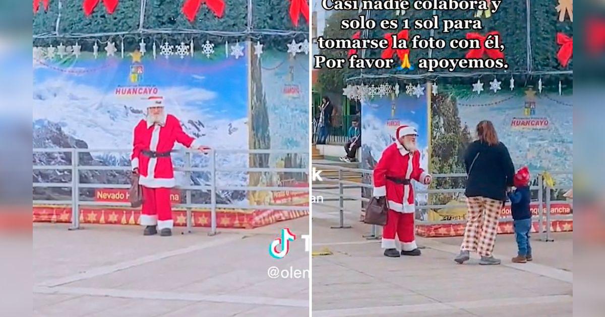 Viral en TikTok: Piden apoyo para adulto mayor vestido de Papa Noel que ...