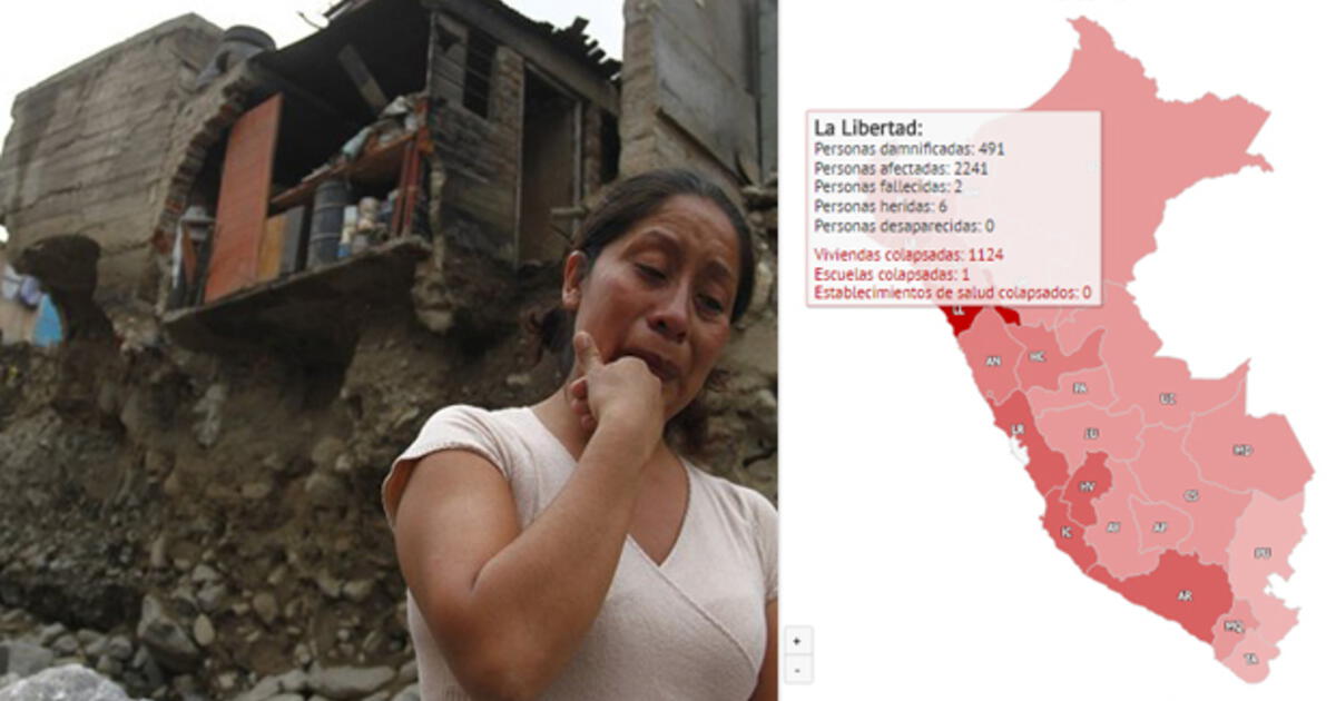 Mapa Interactivo Muestra Cifra De Muertos Y Damnificados Por Lluvias En