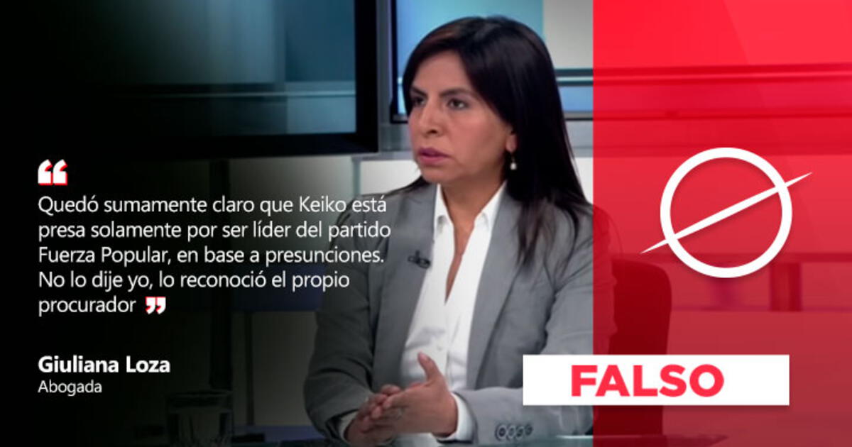 Es Falso Que Procurador “reconoció” Que Keiko Fujimori Está Presa