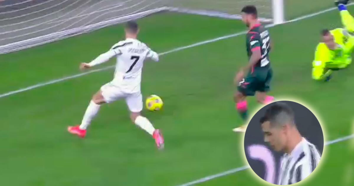 Cristiano Ronaldo Erró Gol Debajo Del Arco En El Juventus Vs Crotone