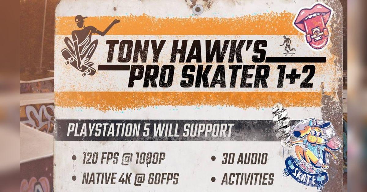 PS5: Tony Hawk’s Pro Skater 1+2 alcanzará los 120 FPS pero solo en Full ...