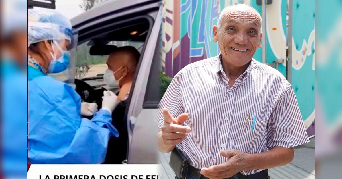 Rodolfo Carrión ‘Felpudini’ feliz al recibir la vacuna contra la COVID ...