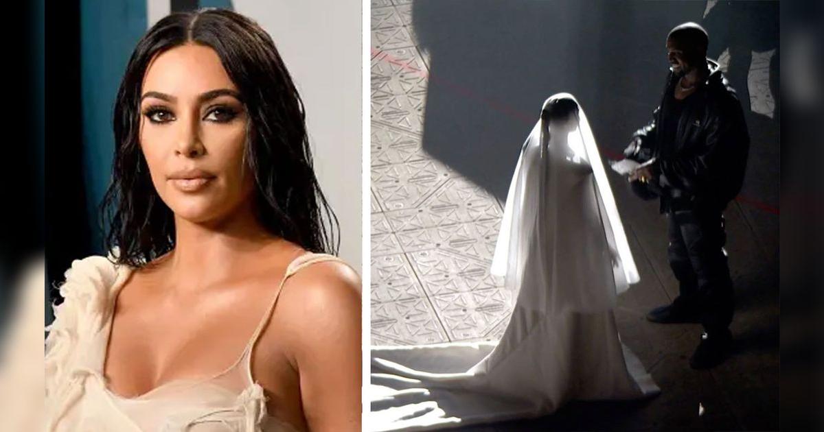 Kim Kardashian aparece vestida de novia durante show de Kanye West | Espectáculos | La República