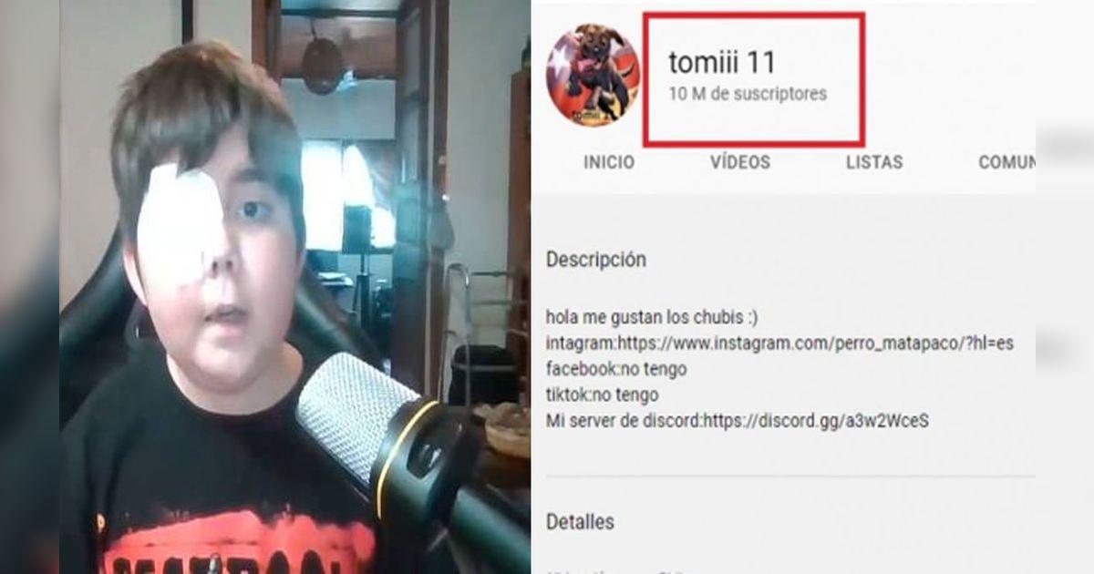 YouTube viral: canal de Tomiii 11 alcanza los 10 millones de ...