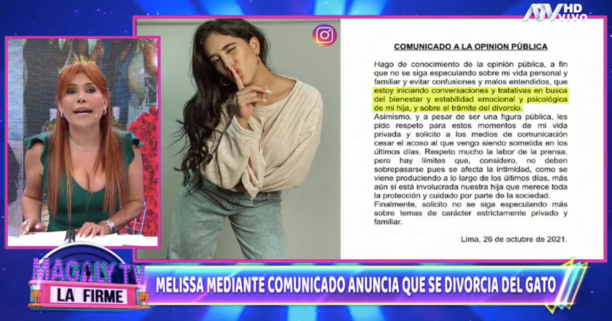 Magaly Medina Sobre El Comunicado De Melissa Paredes “los Malos