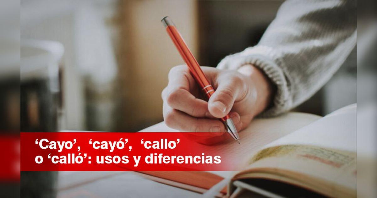 Cayó, cayo, calló o callo: Cómo se escribe y diferencias | Respuestas ...
