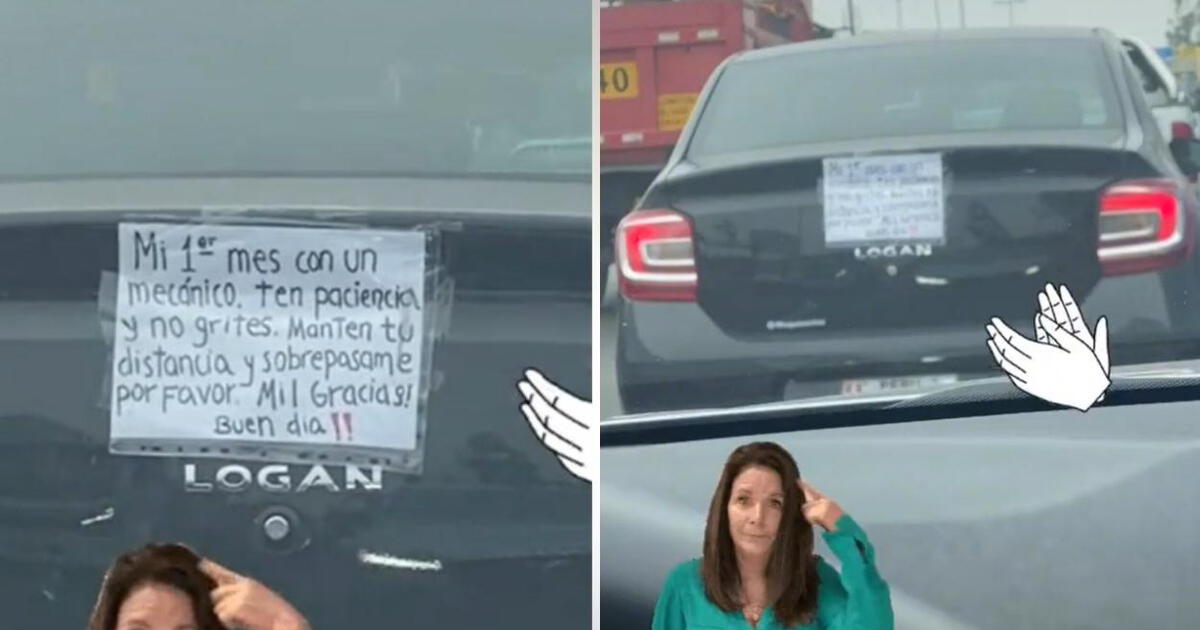 Tiktok Viral Conductor Principiante Escribe Un Comunicado En Su Carro “ten Paciencia Y No