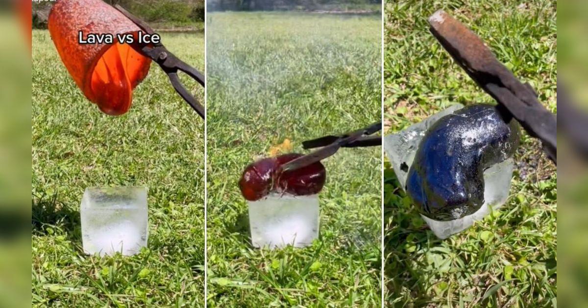 TikTok viral: ¿Qué pasa cuando la lava ardiente entra en contacto con ...