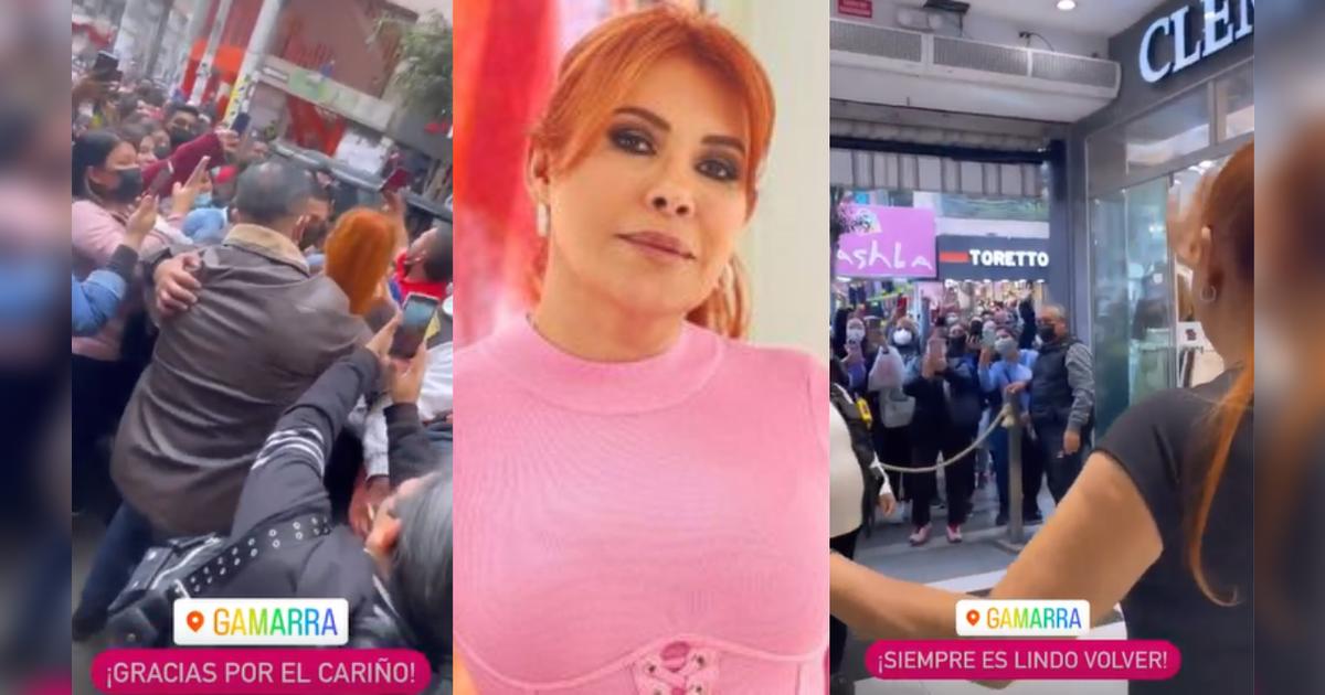Magaly Medina fue escoltada al visitar una galería de Gamarra y sus ...
