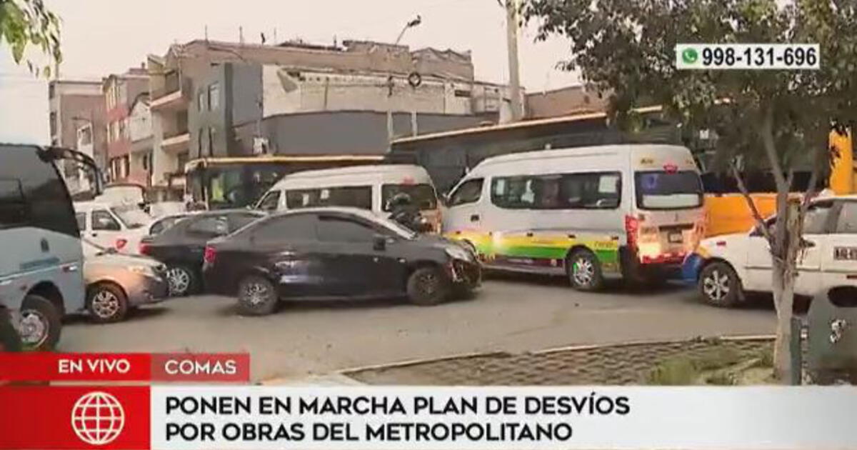 Metropolitano Fuerte Congestión Vehicular Tras Inicio De Desvíos En Av