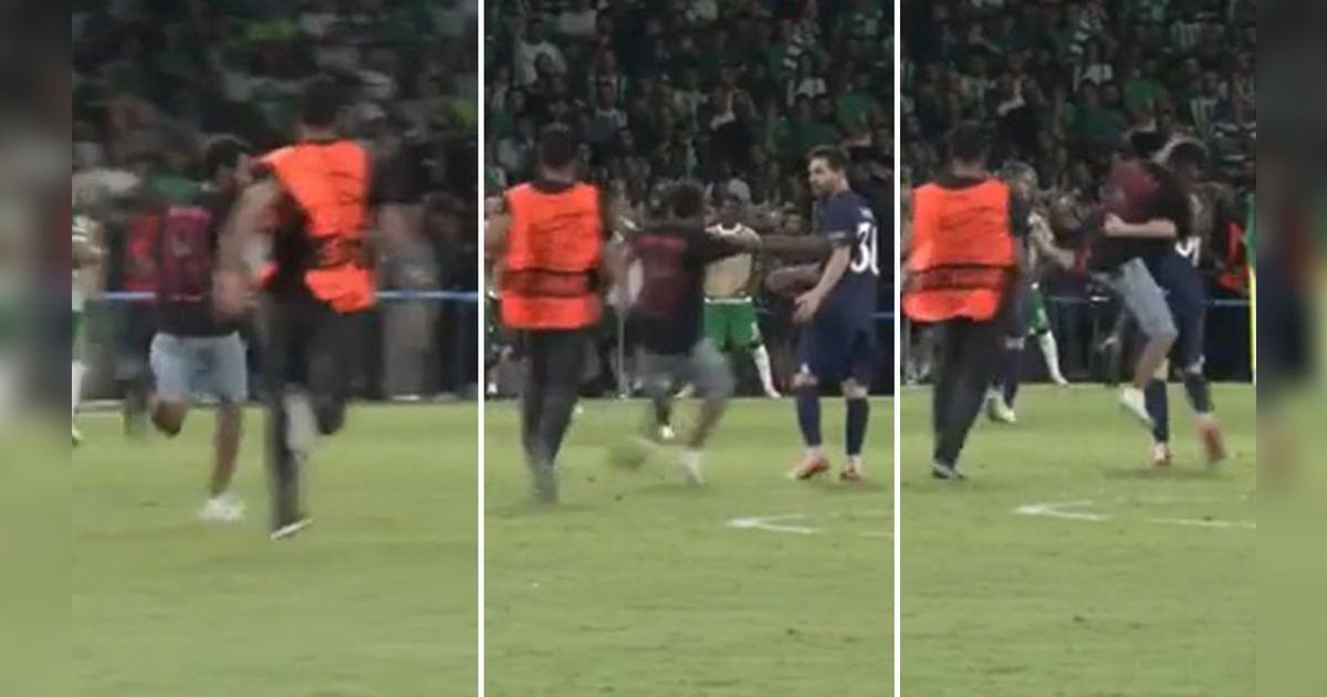 Lionel Messi: hincha israelí se abalanzó sobre el argentino en partido ...