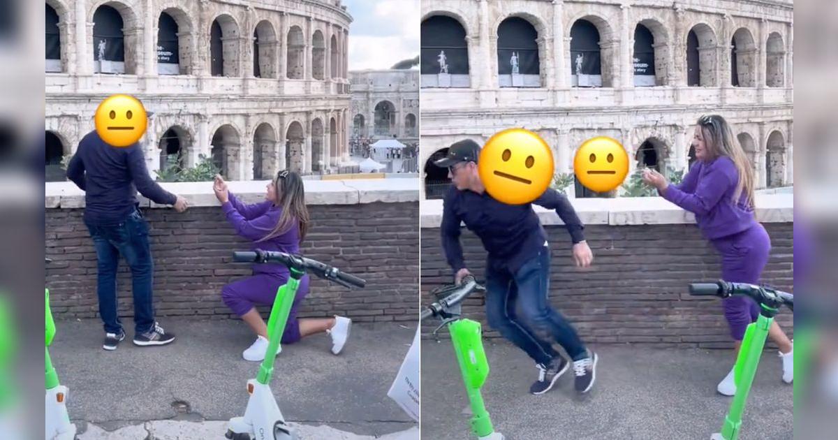 TikTok viral: Mujer le pide matrimonio a su pareja, pero él se asusta y sale corriendo | Video ...