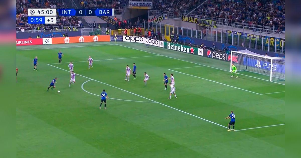 Barcelona vs Inter: Calhanoglu anotó el 1-0 para el cuadro italiano ...