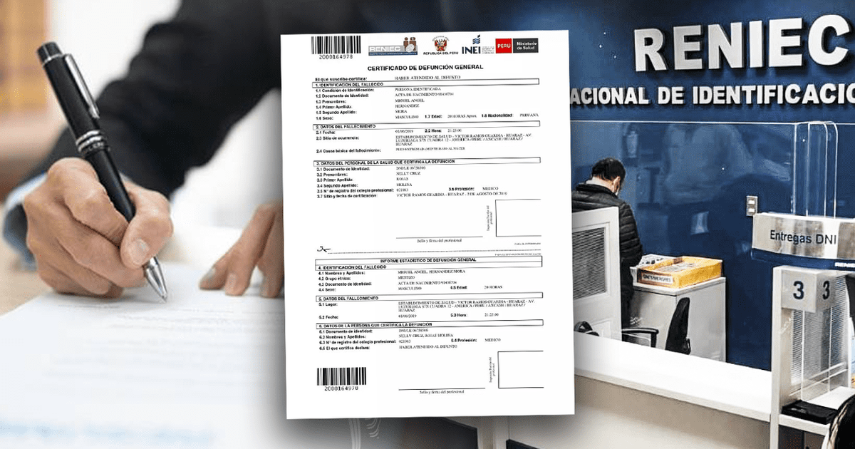 Reniec ¿cómo Registrar Un Certificado De Defunción Por Internet