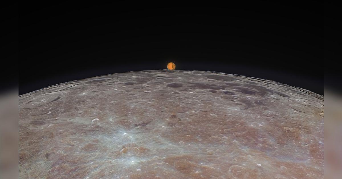 Fotógrafo capta a Marte saliendo detrás de la Luna en un fenómeno ...