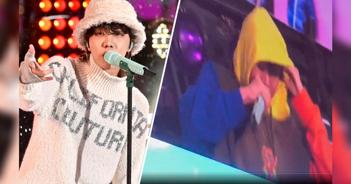 J-Hope en Año Nuevo 2023: Hoseok sufrió caída en escenario de Times ...