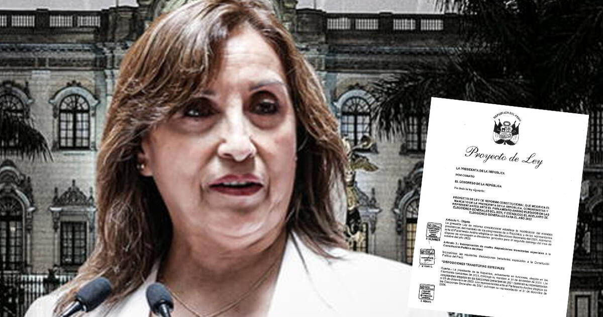 Dina Boluarte ¿qué Dice El Proyecto De Ley Del Ejecutivo Sobre