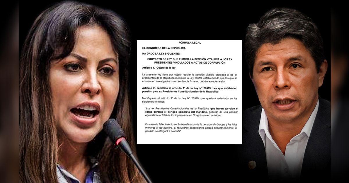 Patricia Chirinos propone suspender pensión vitalicia a presidentes ...