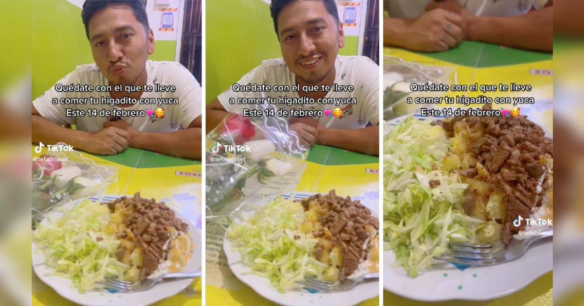TikTok viral: Peruano lleva a su novia a comer higadito con yuca por ...