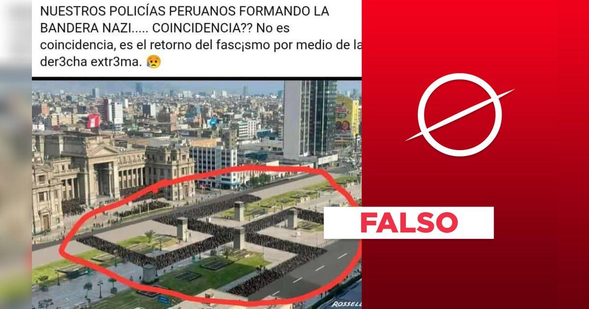 No, la PNP no formó un símbolo nazi: la imagen viral es una gráfica ...