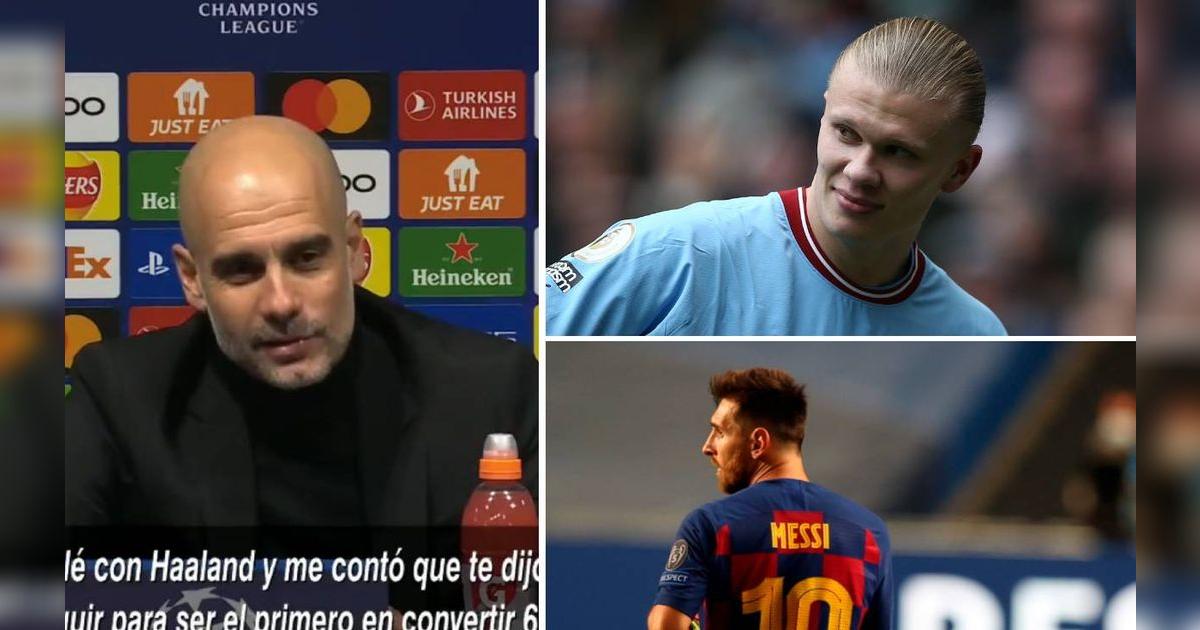 Pep Guardola sacó a Erling Haaland para que no rompa récord de Lionel ...