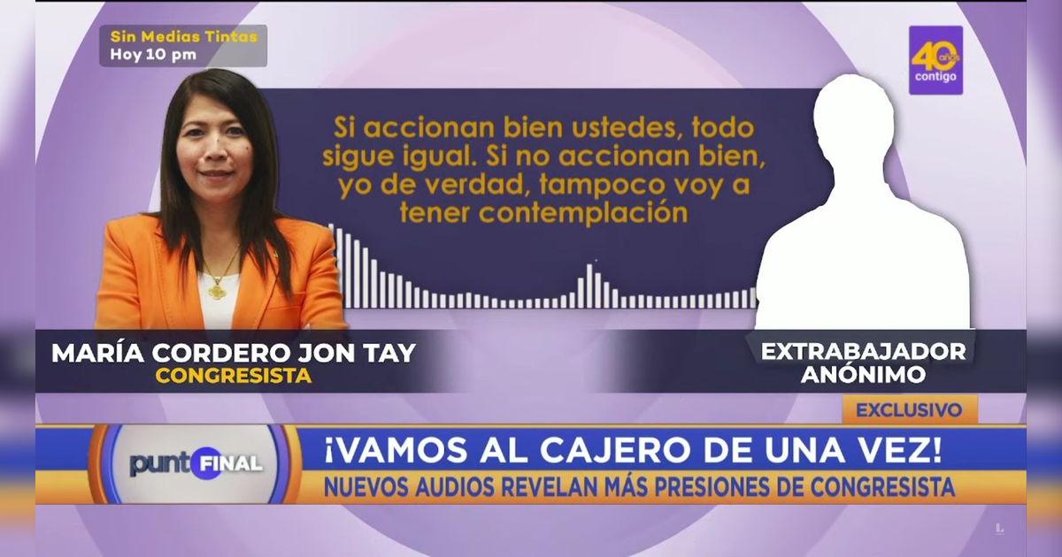 María Cordero a trabajador al que le recortó el sueldo: “Si no accionan ...
