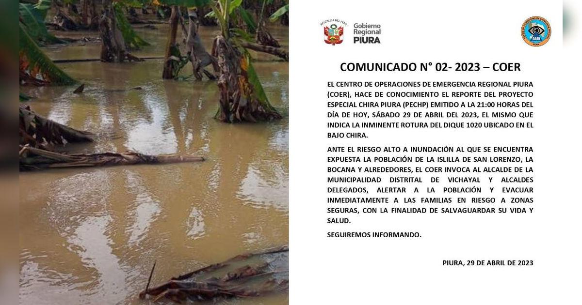 Lluvias en Piura: evacúan distritos de Vichayal y Pueblo nuevo de Colán ...