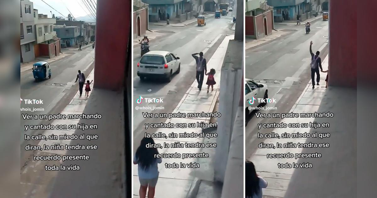 TikTok viral | Padre juega con su hija mientras la lleva al colegio ...