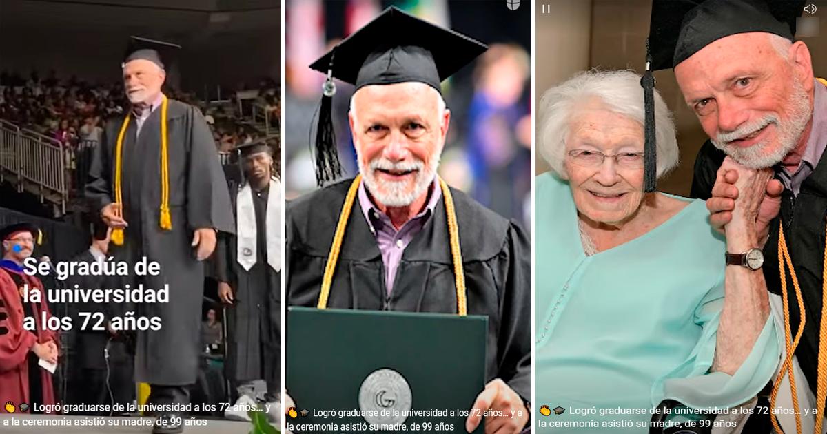 TikTok viral | Hombre de 72 años se gradúa de la universidad y lo ...