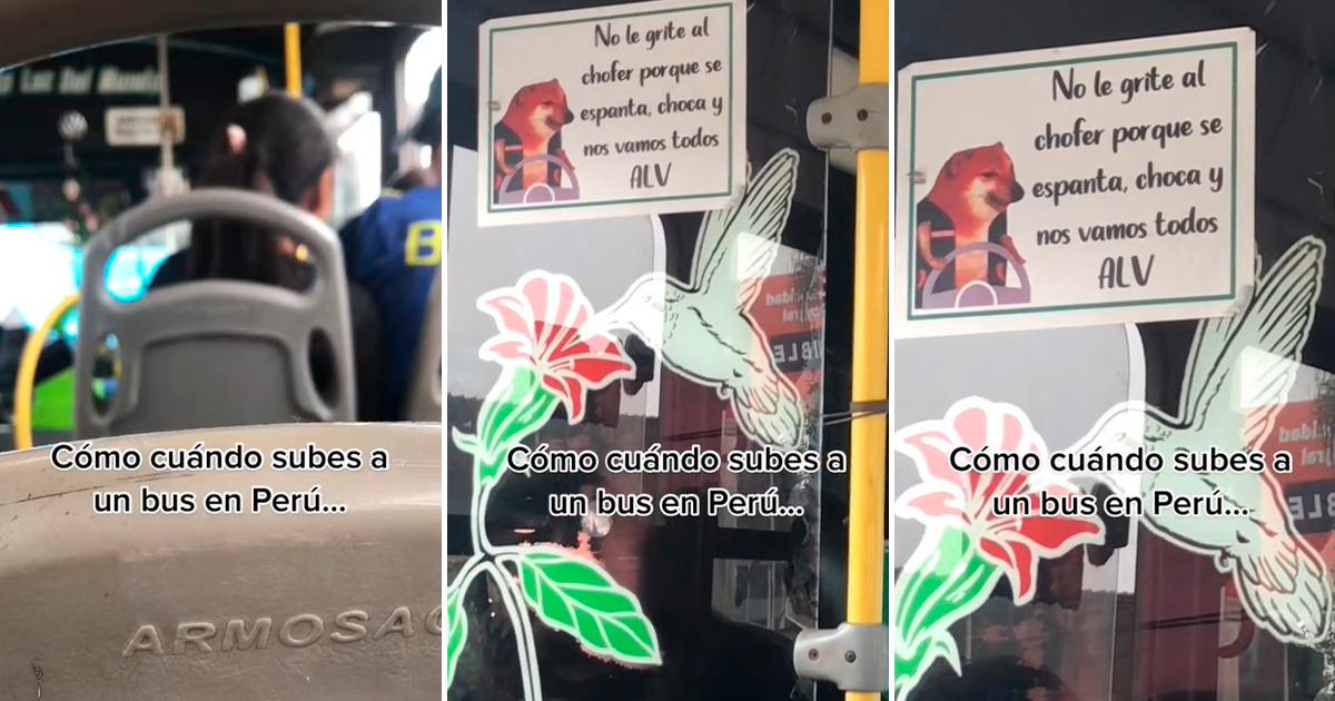 TikTok viral | Chofer coloca singular mensaje en su micro para todos ...