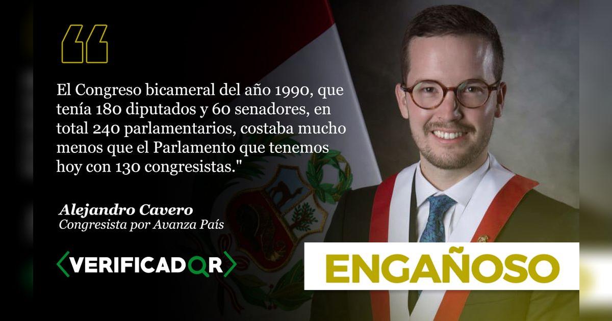 Congresista Alejandro Cavero hizo comparación engañosa sobre costo del ...