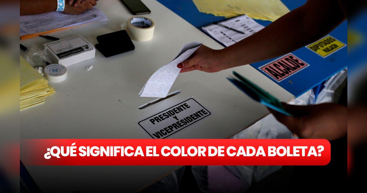 Papeleta electoral 2023: ¿qué significa cada color de las papeletas para votar en las Elecciones ...